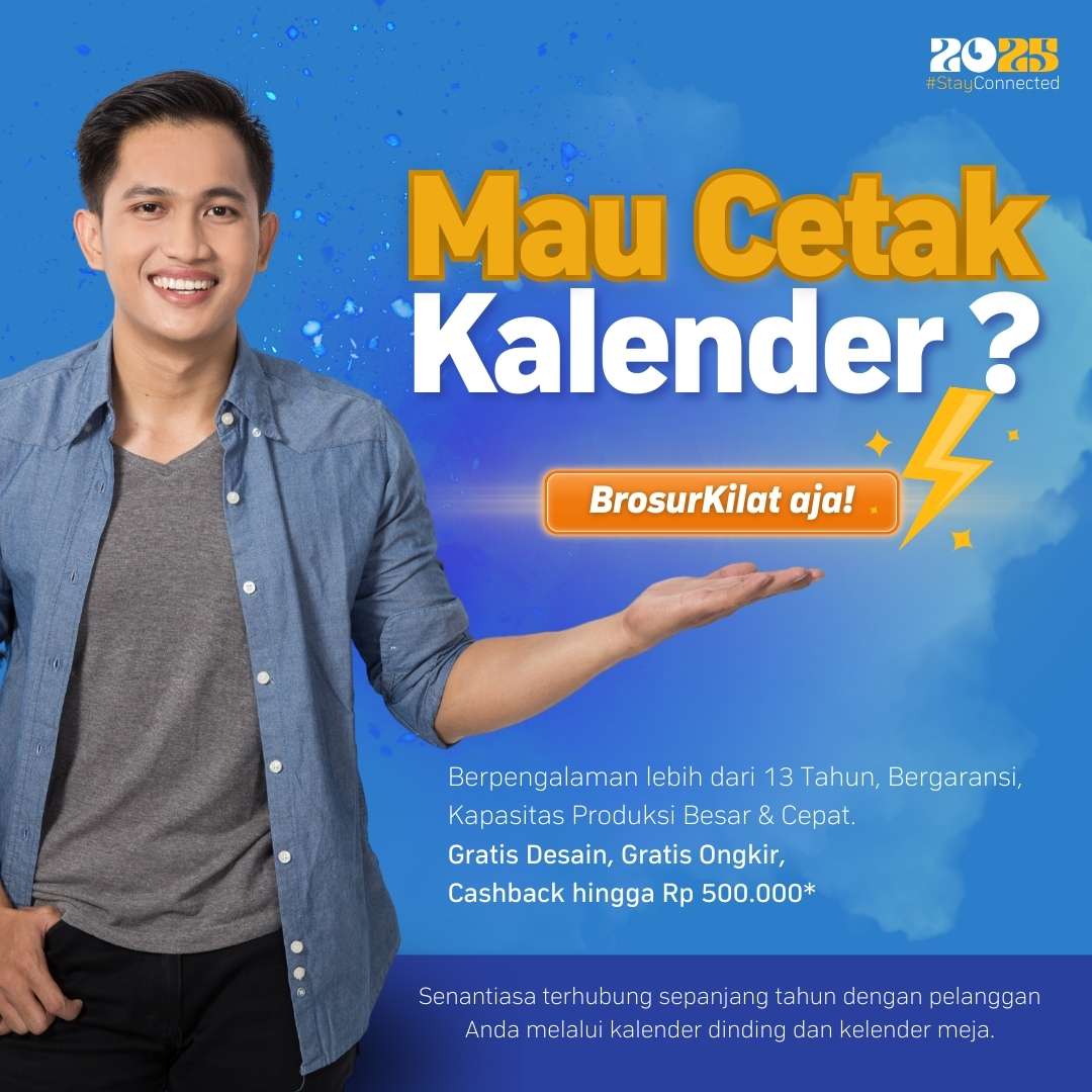 cetak kalender dinding murah. tersedia berbagai ukuran.