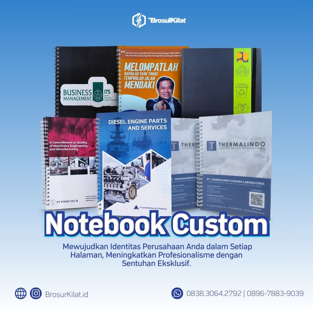 Cetak Notebook Custom untuk memperkuat brandmu